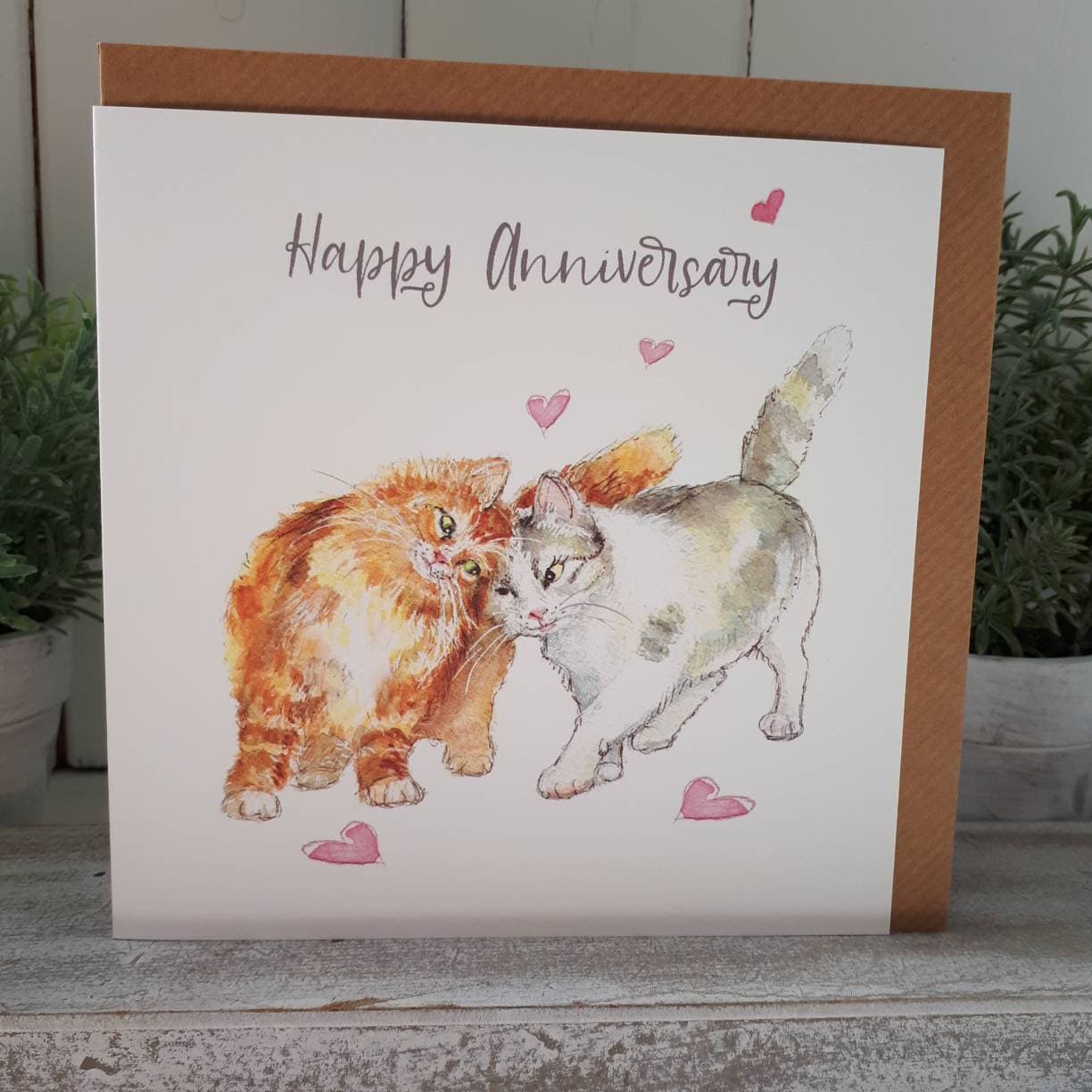Cat Happy Anniversary Card Cats Love Card Cat Lovers - Etsy