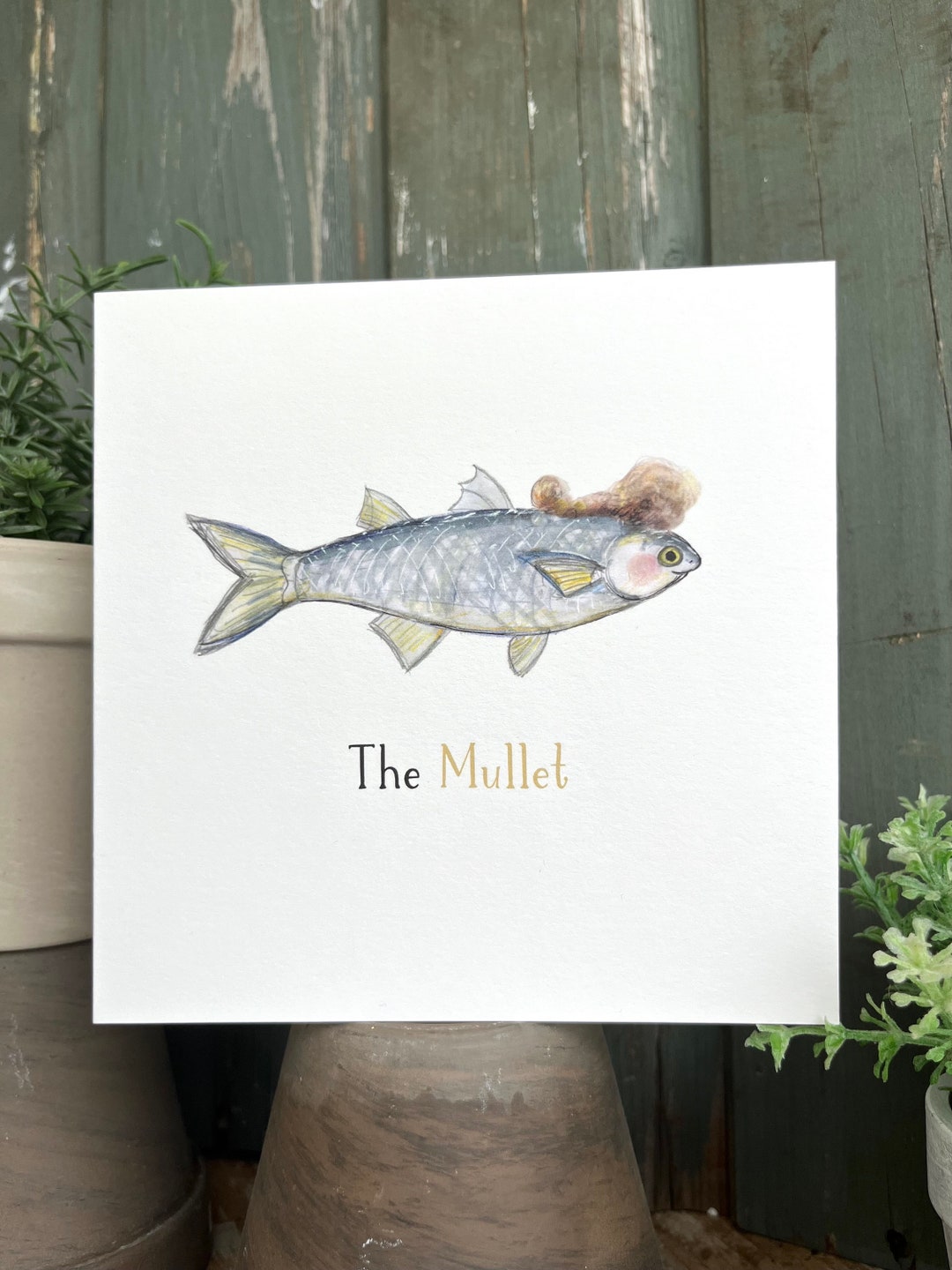 Mullet Card - Birthday - Mullet Hairstyle - Fish Card - Animal Pun Card ...
