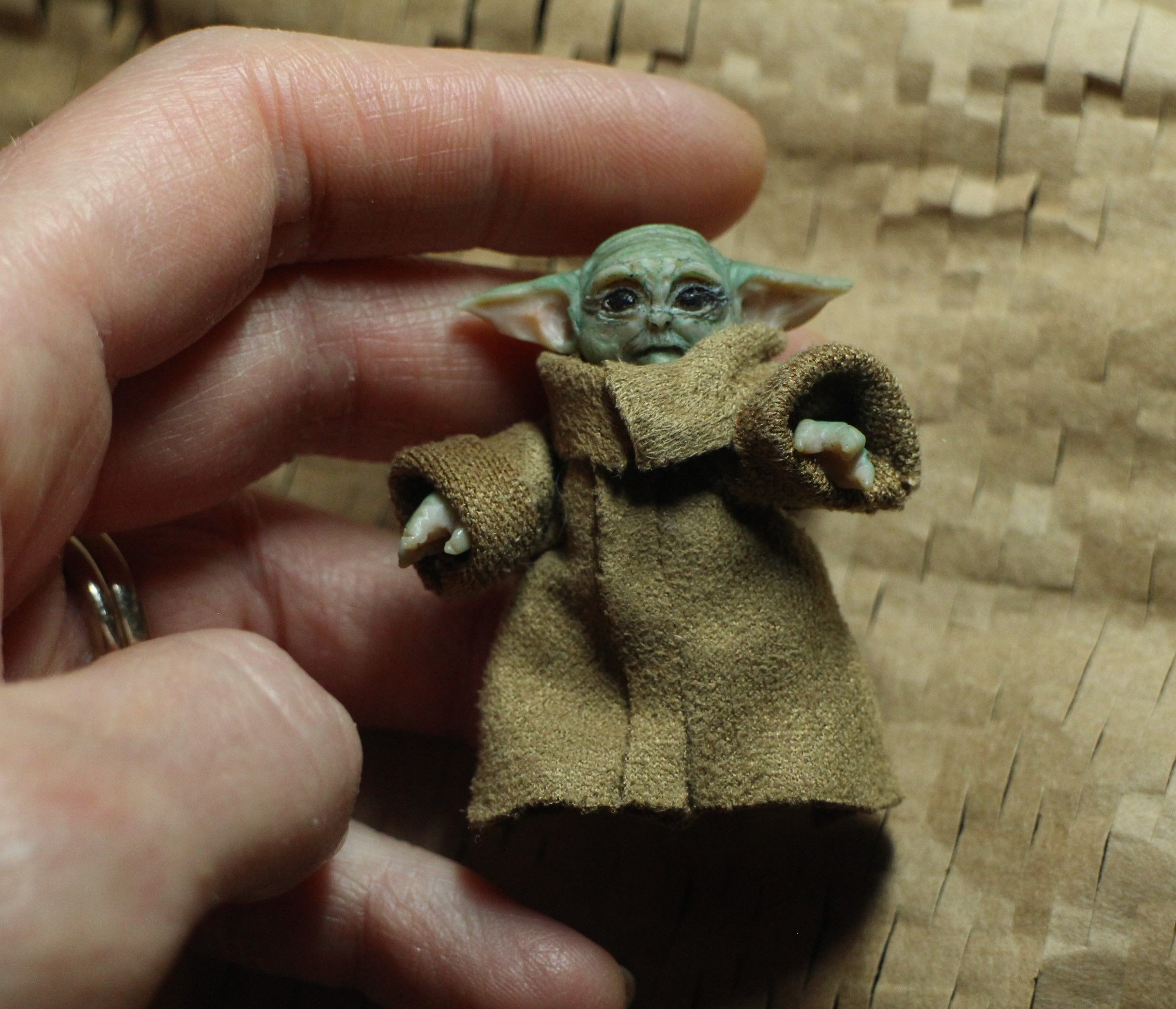 Baby Grogu, Starwars Fan Art, Dolls House Miniatures,cute Gift, Ooak ...