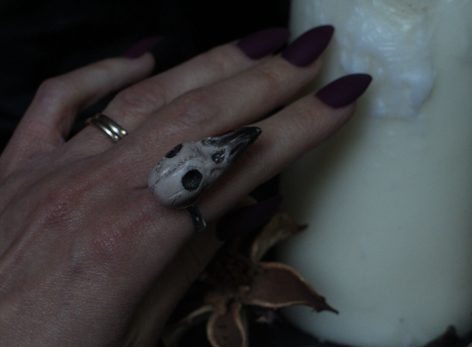 Crow Skull Ring Bird Skull Replica Handmade Jewelry Unique - Etsy