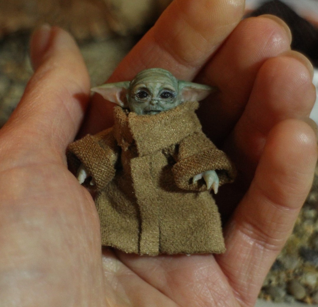 Baby Grogu, Starwars Fan Art, Dolls House Miniatures,cute Gift, Ooak ...