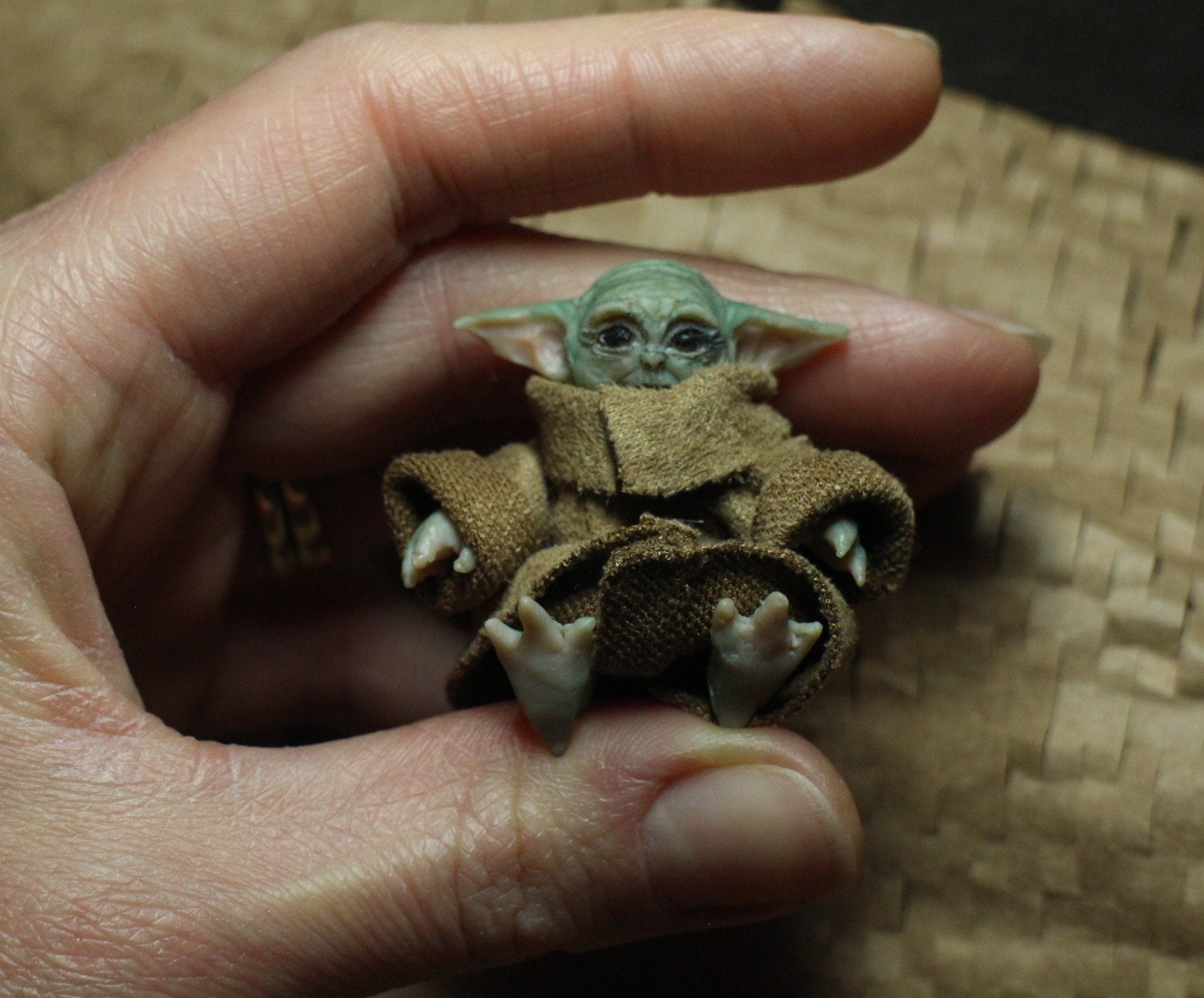 Baby Grogu, Starwars Fan Art, Dolls House Miniatures,cute Gift, Ooak ...