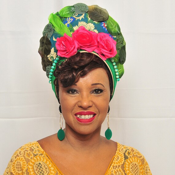 JUNGLE HEAD PIECE Fabric Headpiece Unique Headdress | Etsy Australia