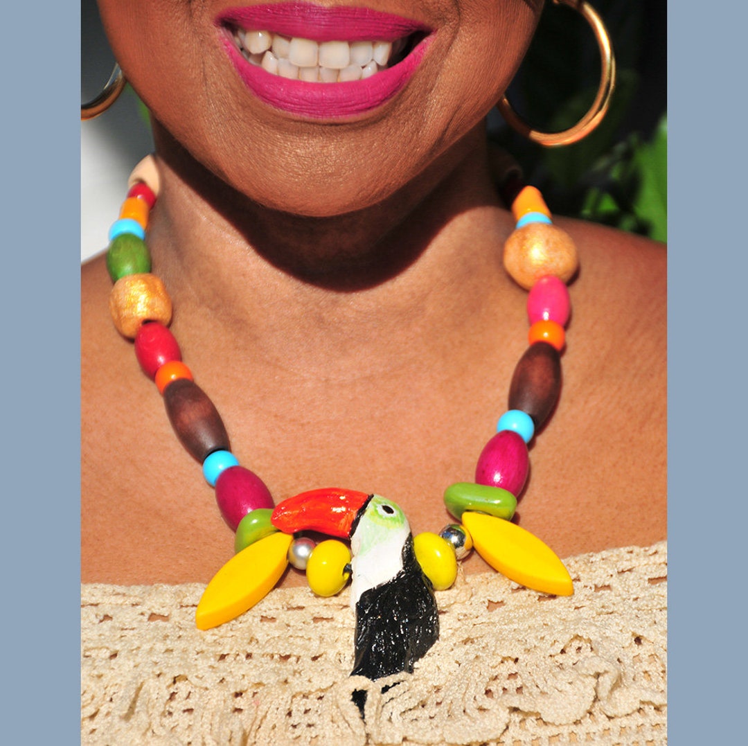 Brazilian Bird Toucan Handmade Beads Necklace - Etsy