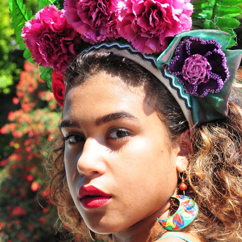 FLOWER HEAD DRESS - Hair Decoration - Brazil Headband - Greenery ...