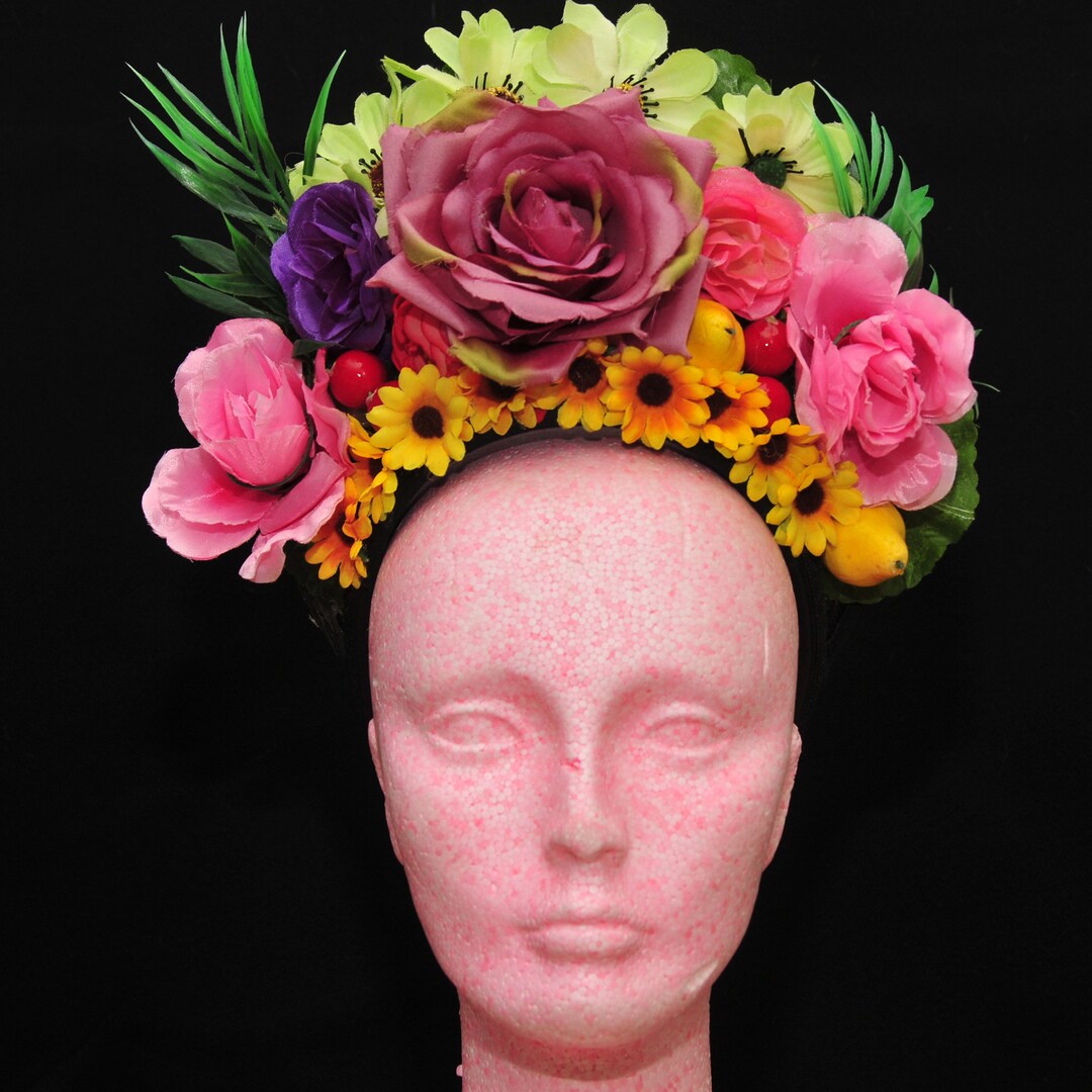 ROSES HEAD PIECE - Cultural Headpiece - Greenery Head Piece - Leaves ...