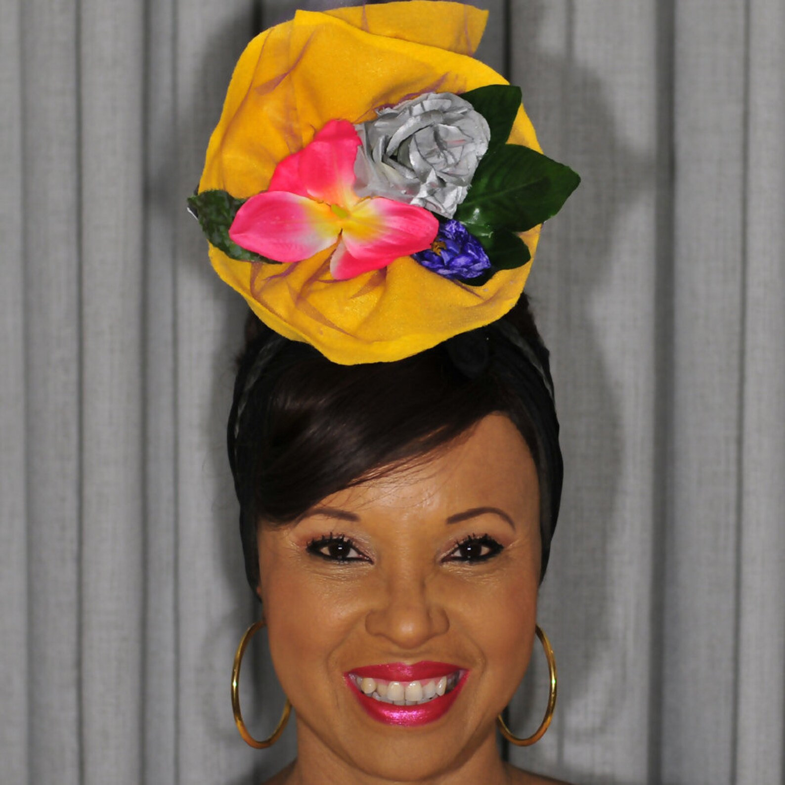 YELLOW HEAD PIECE – Fabric Headpiece - Unique Headdress - Carmen ...