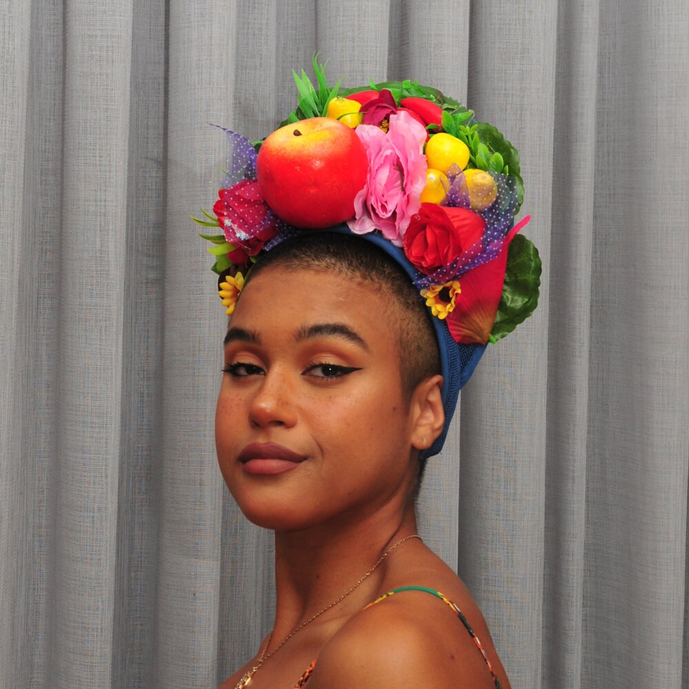 FESTIVAL HEAD DRESS - Greenery Headdress - Red Rose Headpiece - Head ...
