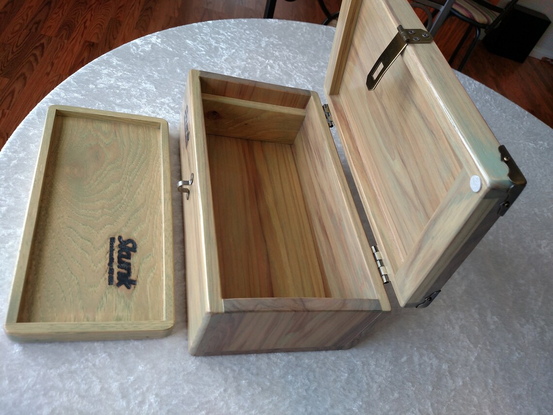 Stash Box and Rolling Tray Combo Wood Box With Lid Pipe Box - Etsy