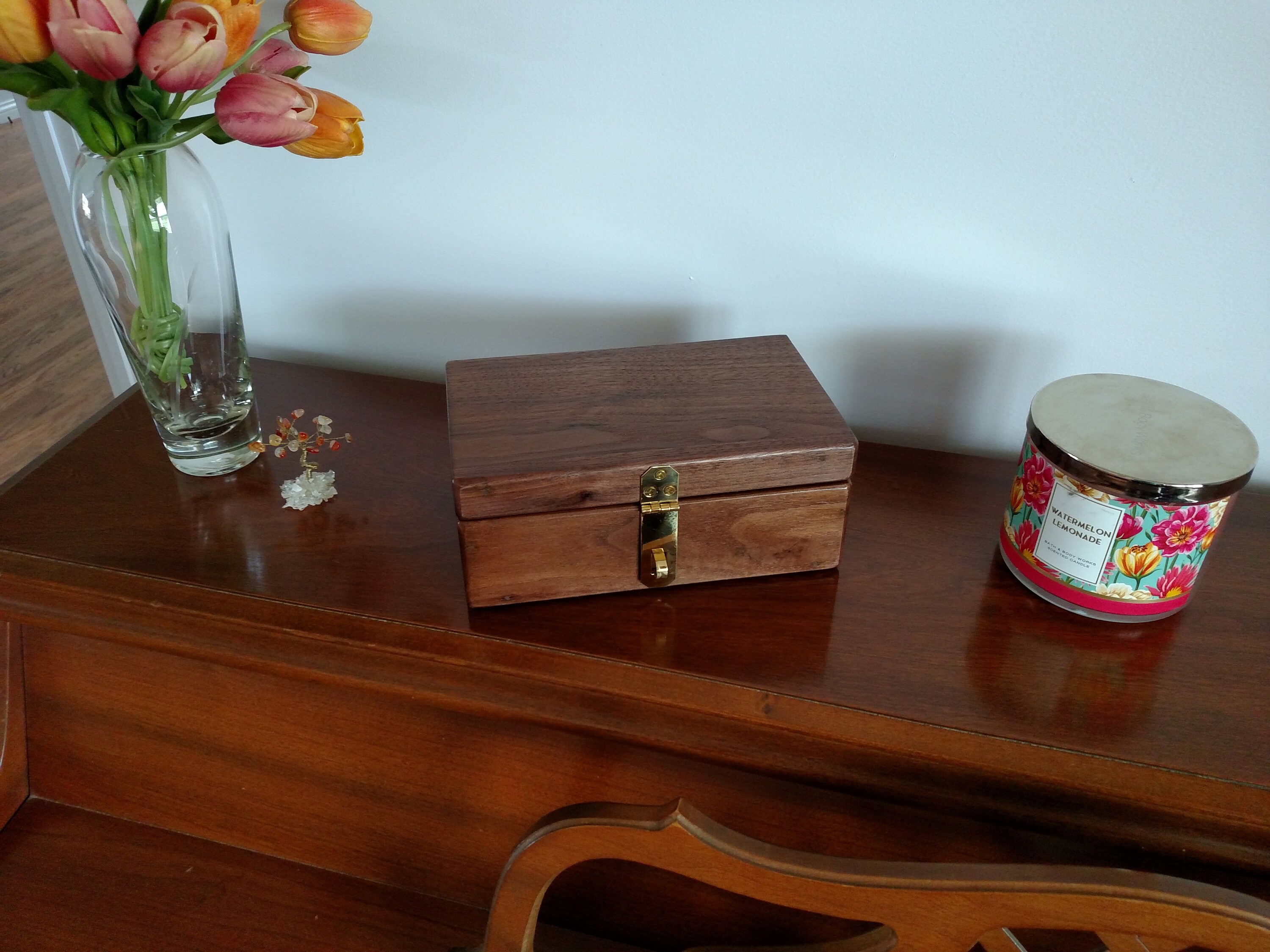 Stash Box Wedding Keepsake Box Glass Bowl Box Baby Keepsake | Etsy