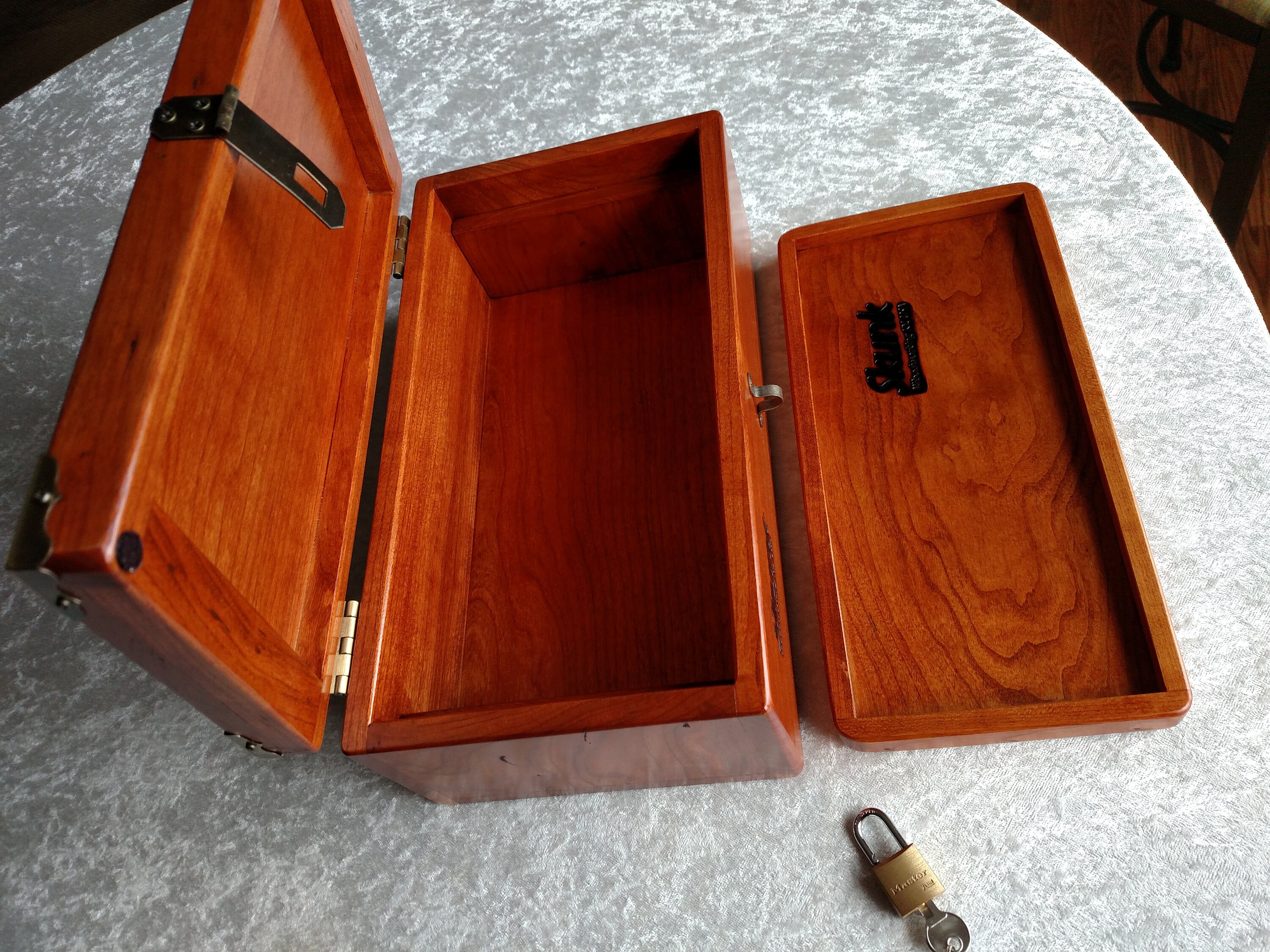Stash Box Rolling Tray combo wood box with lid pipe box | Etsy