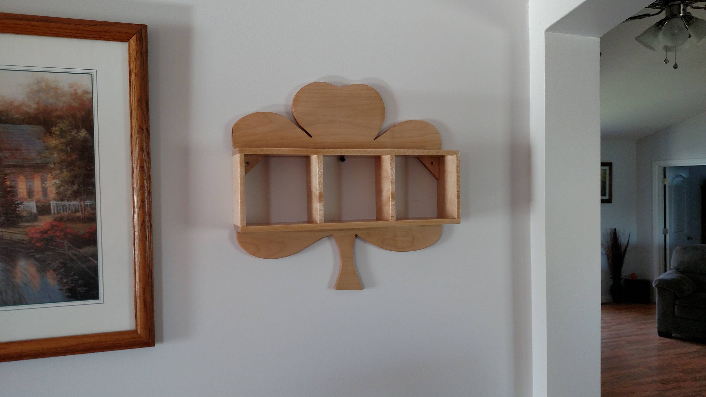Wall Shelf, Wall Shelves, Shamrock Shelf, Knick Knack Shelf, Decorative ...