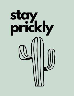 Digital Art Download: Stay Prickly Cactus light Green - Etsy