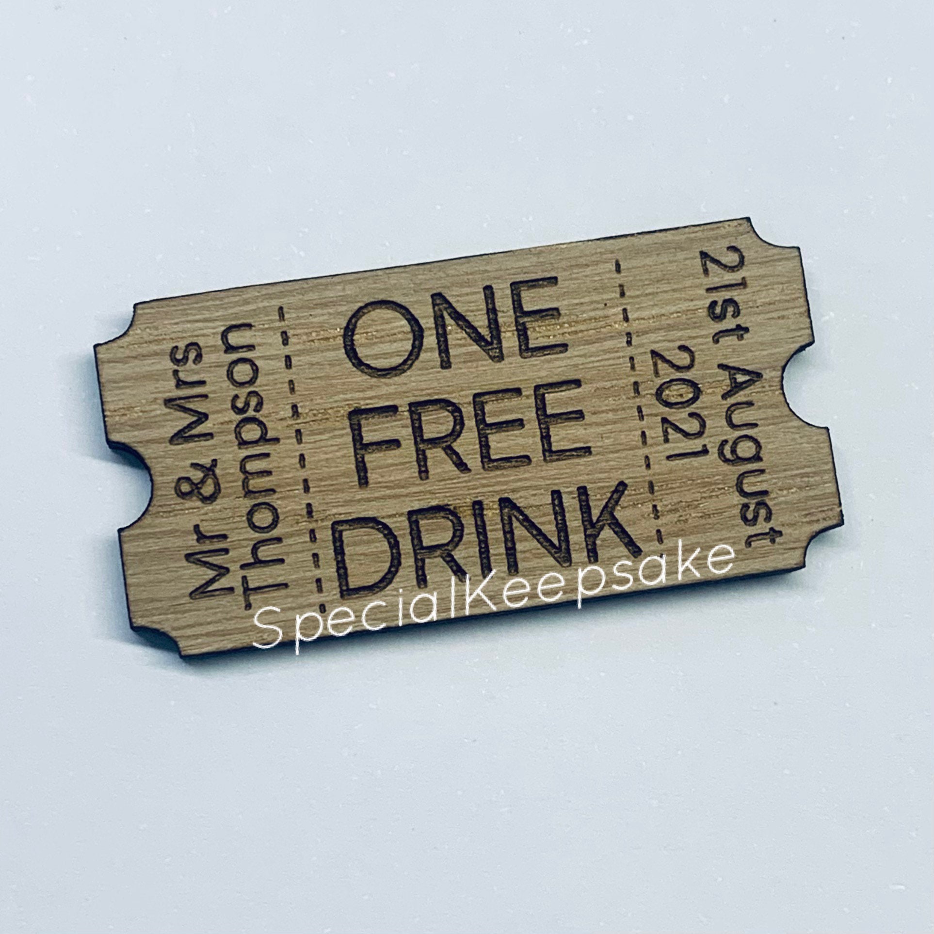 Personalised Wooden Wood Wedding Drink Tokens Alcohol Bride - Etsy UK