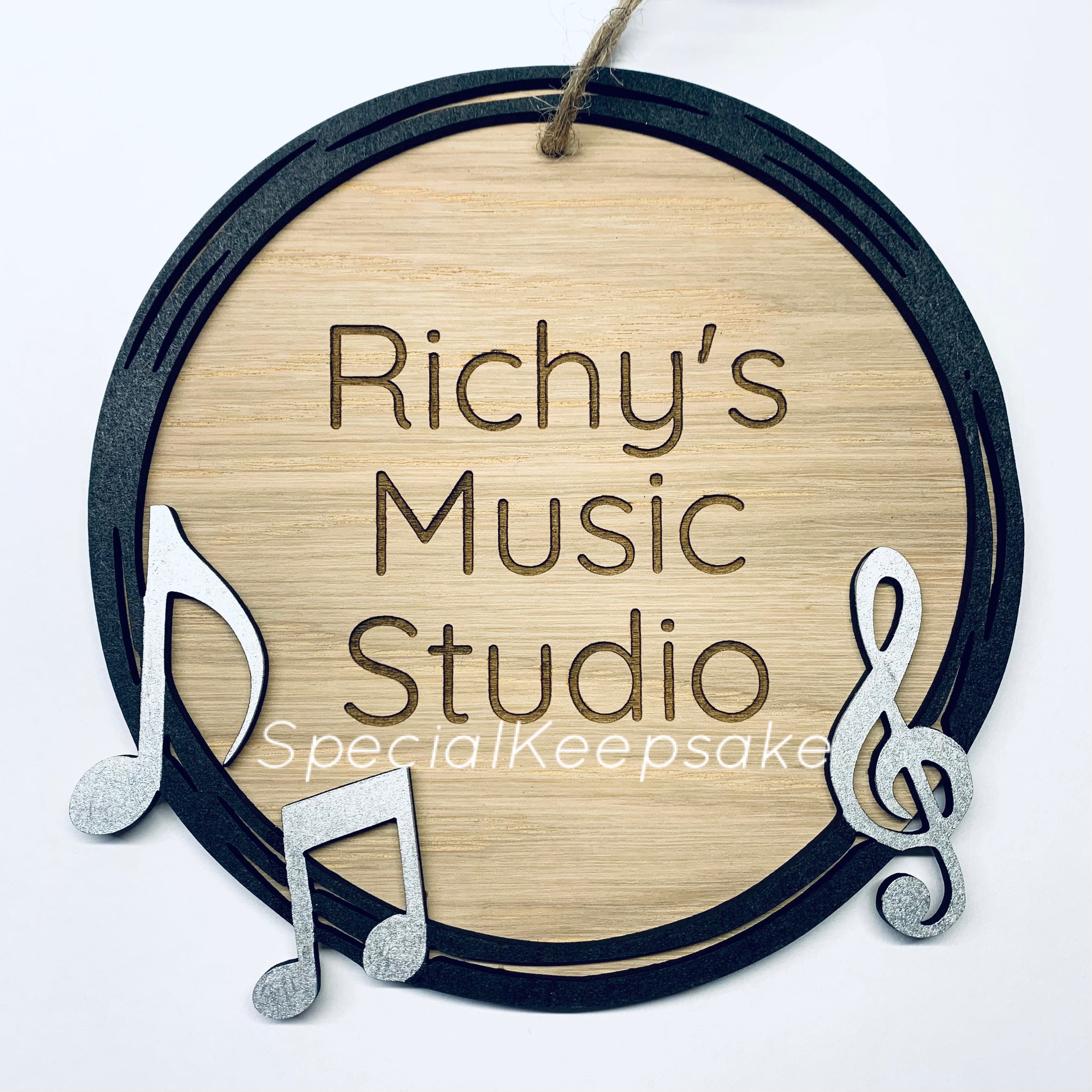 Personalised Music Studio Room Garage DJ Door Plaque Musical | Etsy