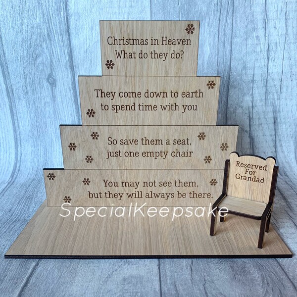 Christmas in Heaven Poem With Rocking Chair - Etsy