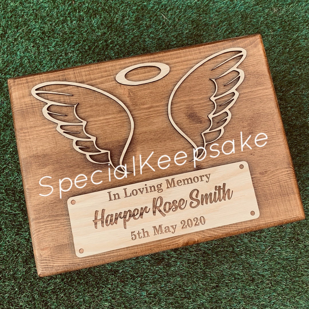 Personalised Large Angel Baby Memory Box Keepsake Storage Bespoke Gift ...