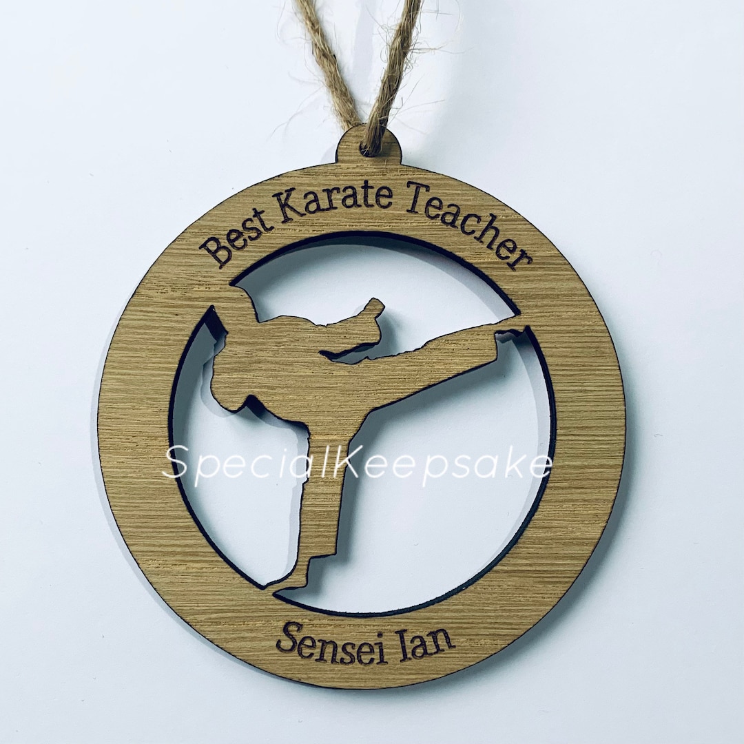 Personalised Karate Martial Arts Best Teacher Sensei Christmas Tree ...