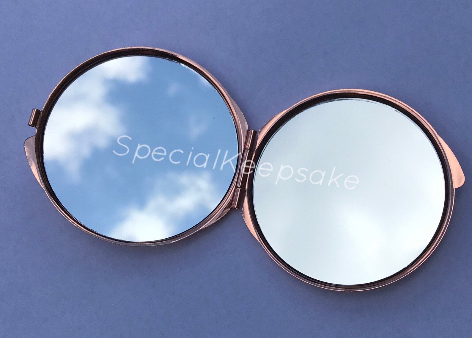 Personalised Rose Gold Metal Compact Mirror Bridal Party Gift | Etsy