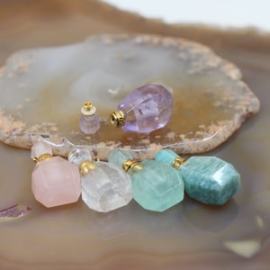 Natural Crystal Gemstone Essential Oil Diffuser Bottle - Etsy