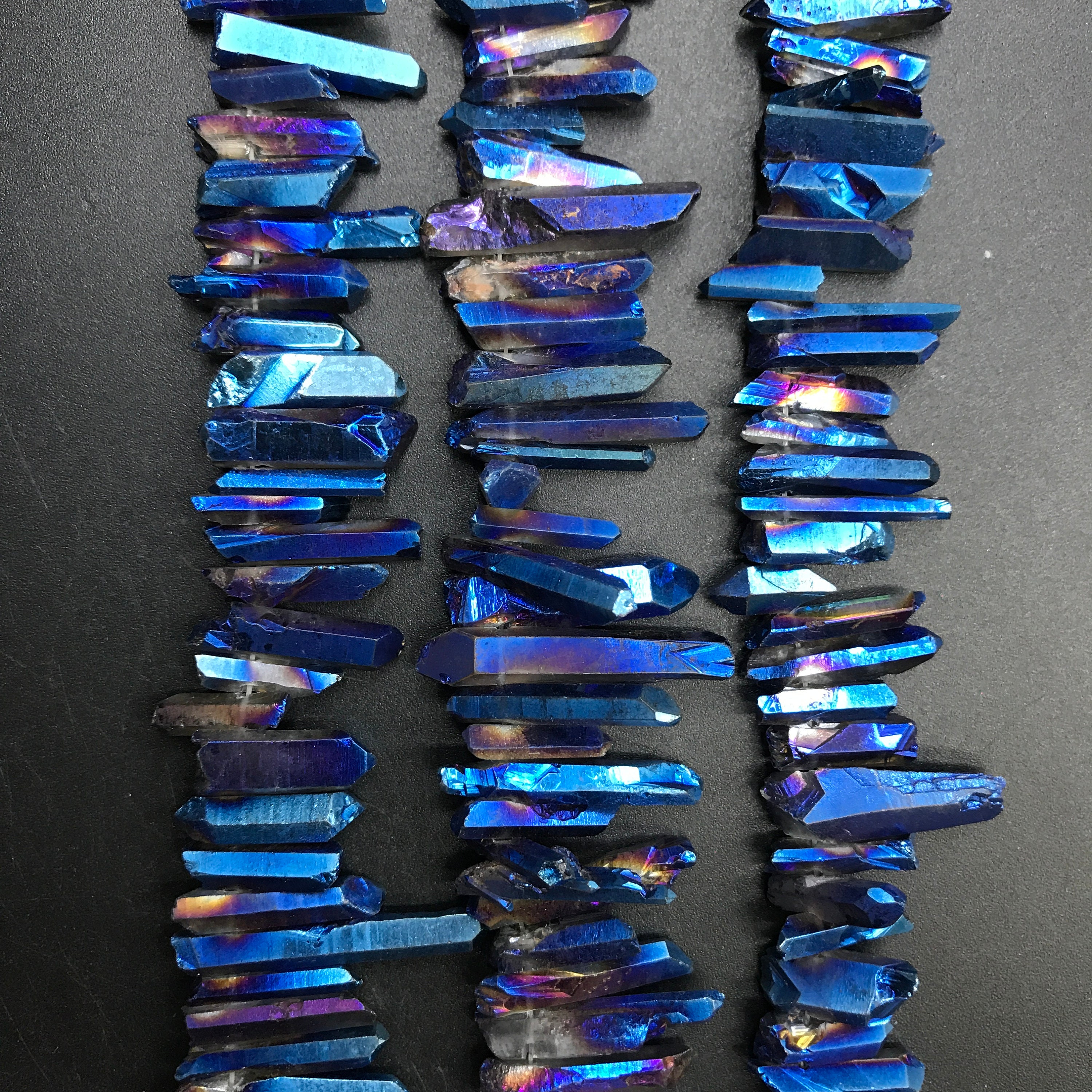 Mystic Titanium Purple Blue Crystal Quartz Stick | Etsy