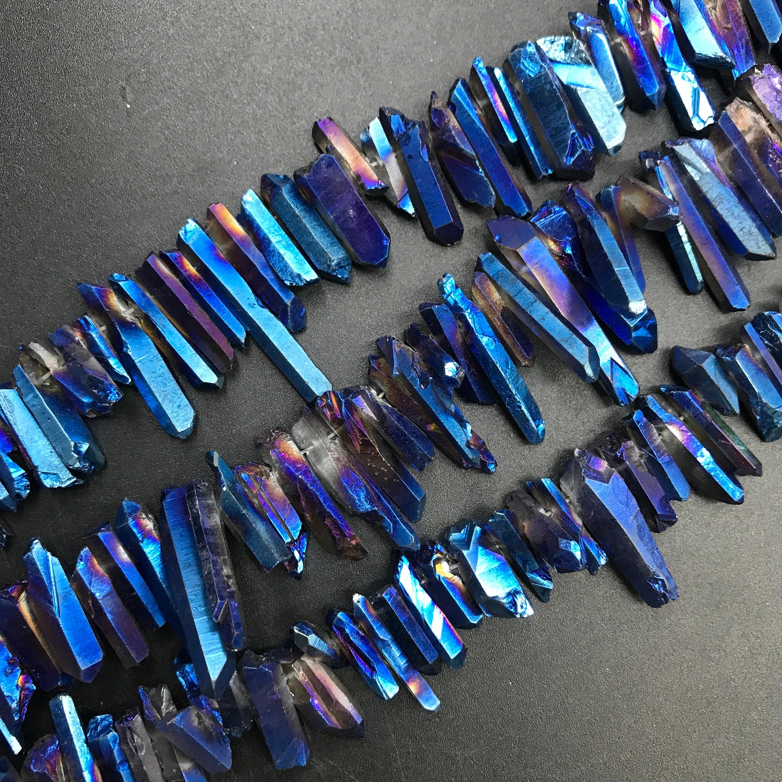 Mystic Titanium Purple Blue Crystal Quartz Stick | Etsy