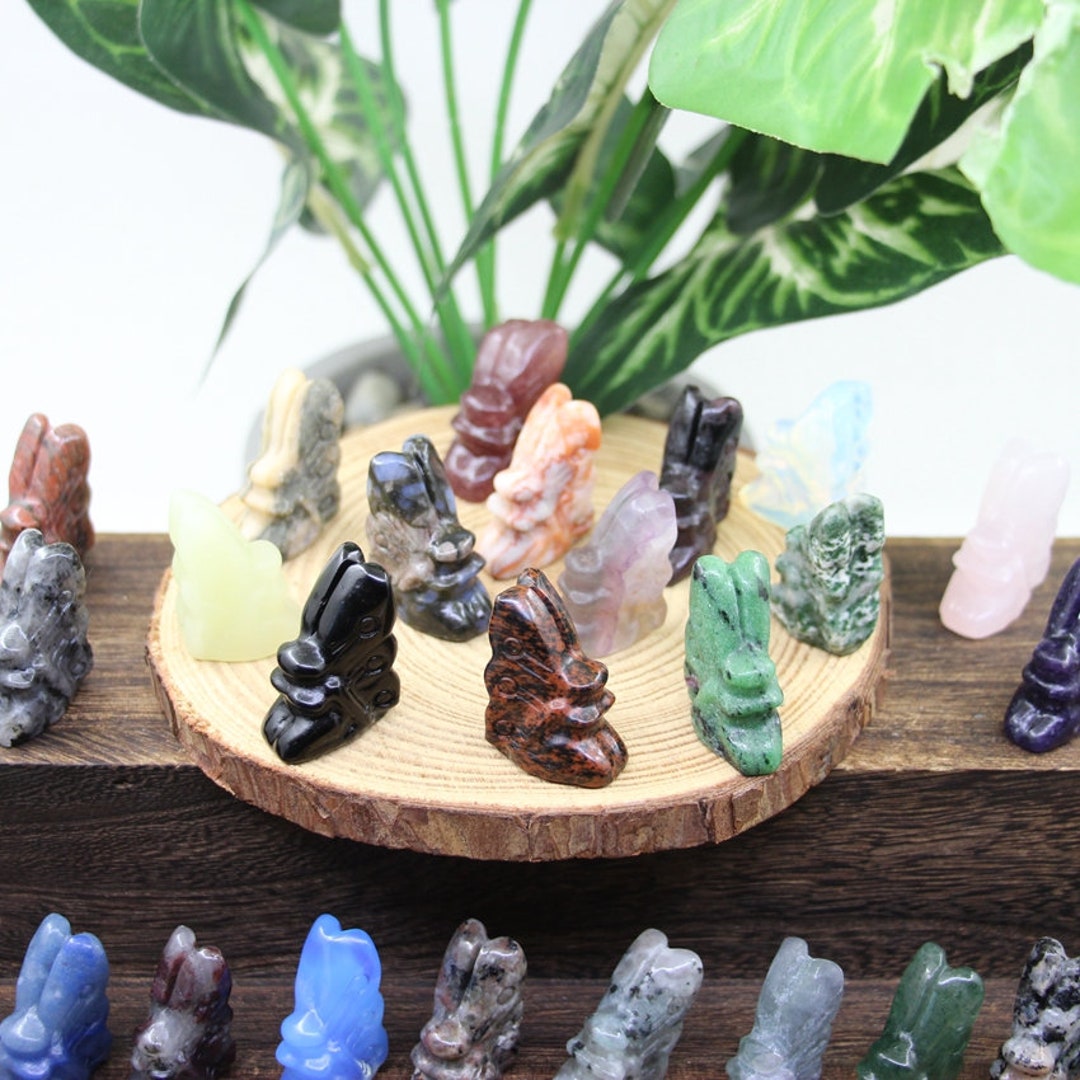 1.2 Hand Carved Gemstone Fairy Statues,natural Crystal Butterfly Girl ...