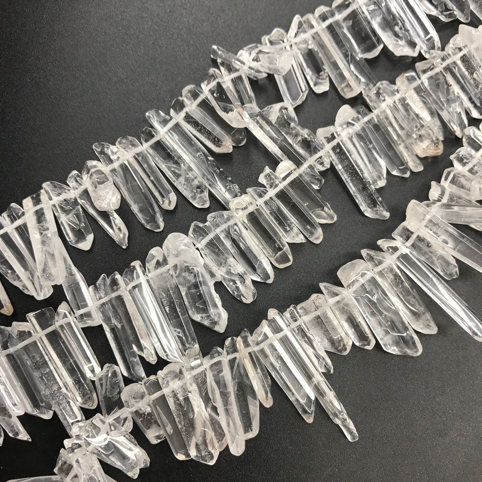 Smooth Clear Crystal Faceted PointTop Drilled Rock Quartz | Etsy