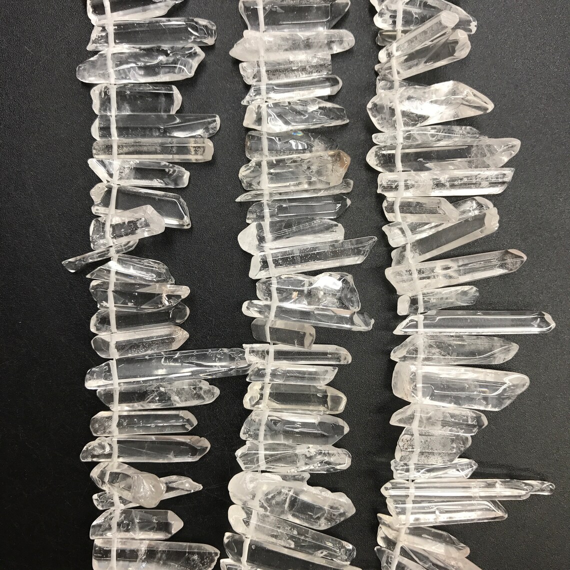 Smooth Clear Crystal Faceted PointTop Drilled Rock Quartz | Etsy