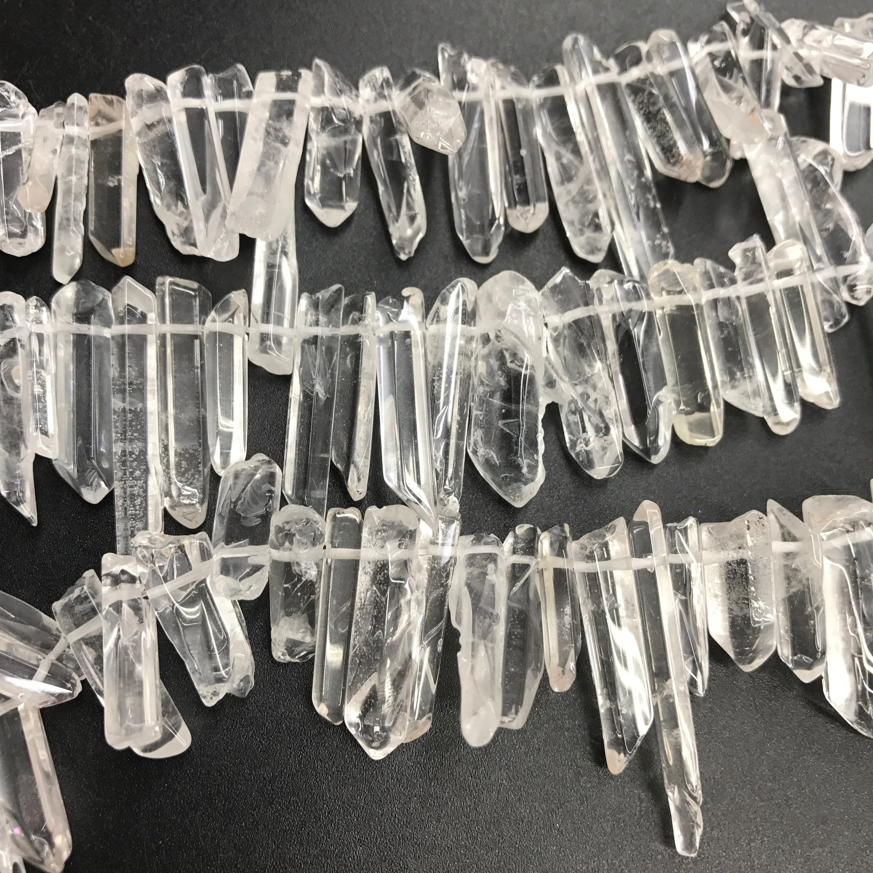 Smooth Clear Crystal Faceted PointTop Drilled Rock Quartz | Etsy