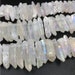AB Titanium White Crystal Stick Beadsrough Raw Rock Quartz - Etsy