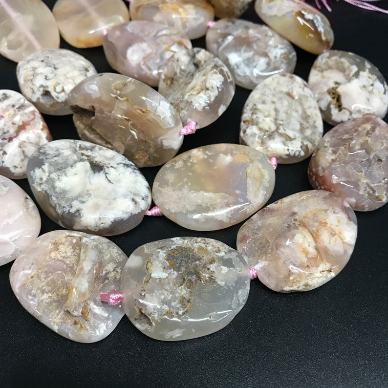 NewRough Natural Pink Sakura Agate Oval SlabRaw Cherry | Etsy