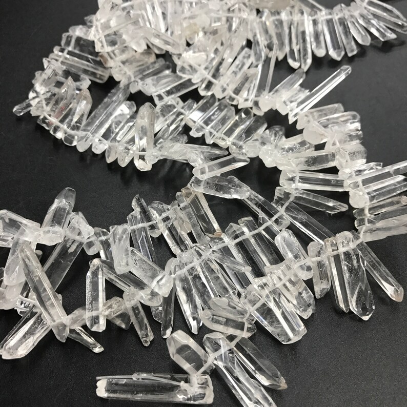 Smooth Clear Crystal Faceted PointTop Drilled Rock Quartz | Etsy