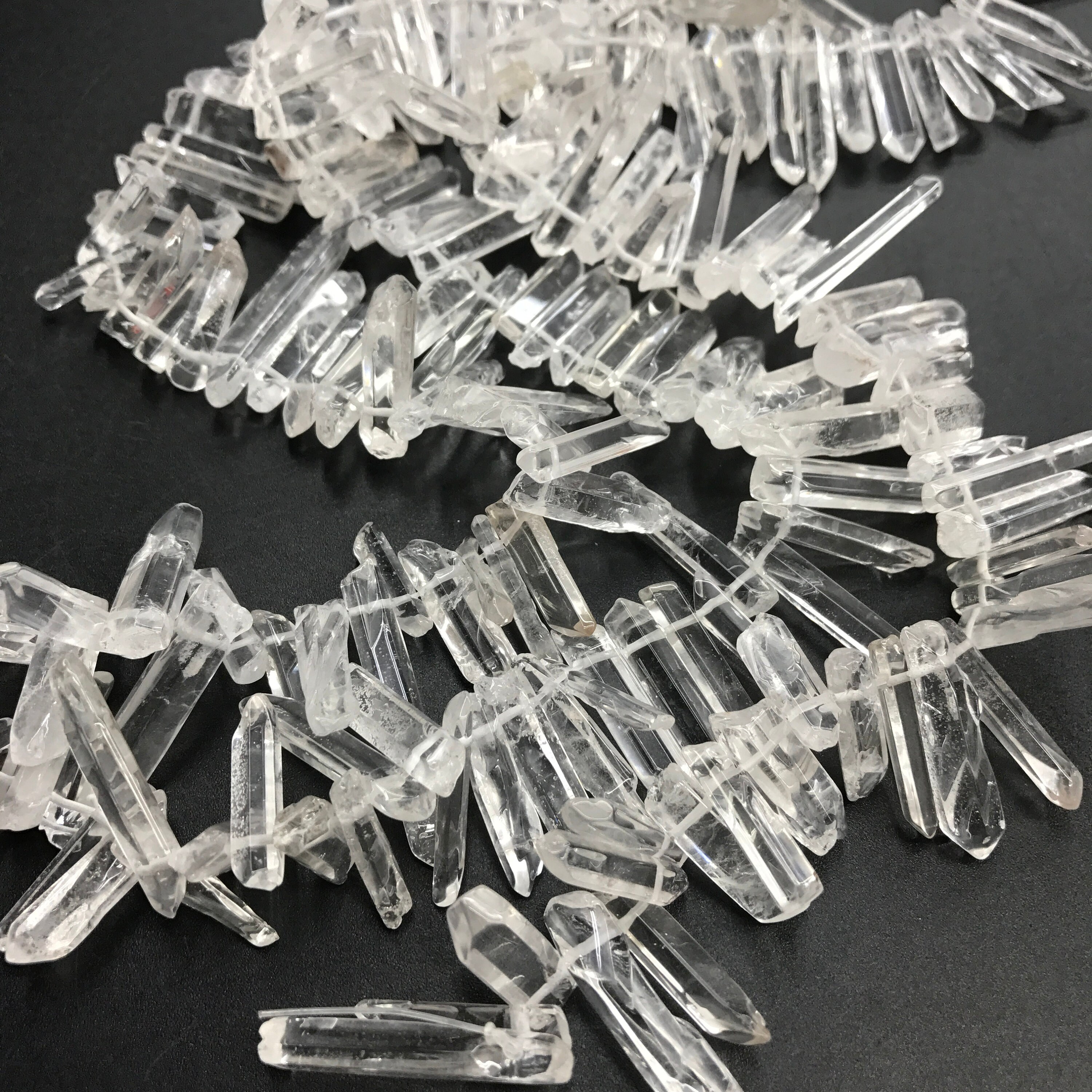 Smooth Clear Crystal Faceted PointTop Drilled Rock Quartz | Etsy