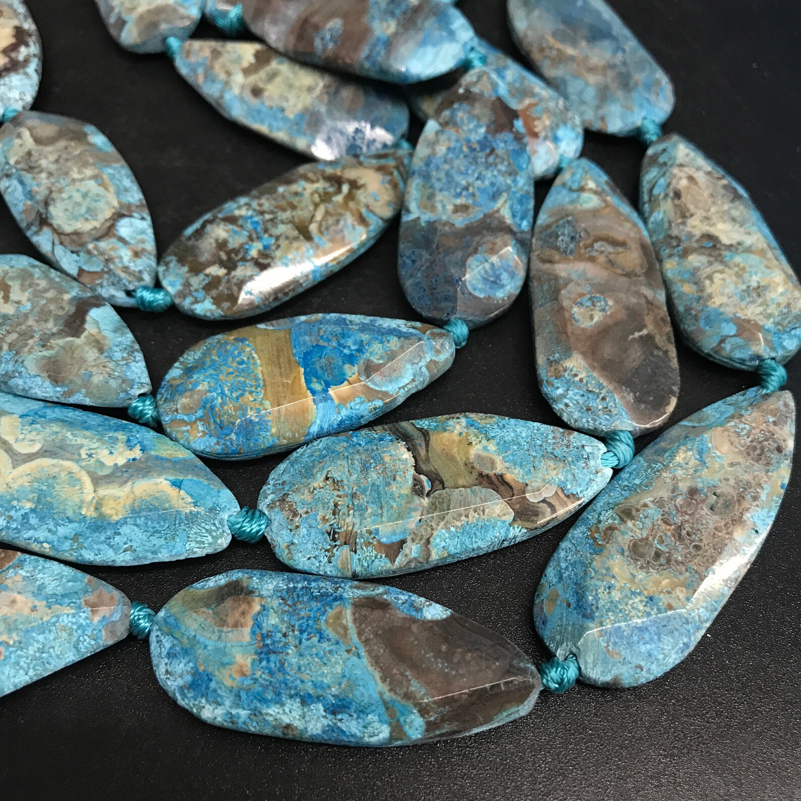 Natural Blue Ocean Agate Faceted Slice Nuggetraw Ocean Jasper - Etsy