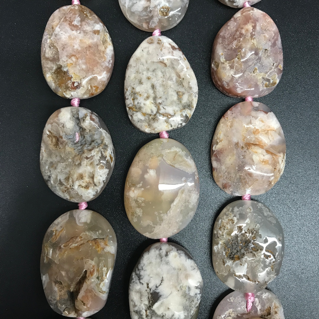 Raw Pink Sakura Agate Slab, Cherry Flower Cabochon (8-9pcs) - Etsy