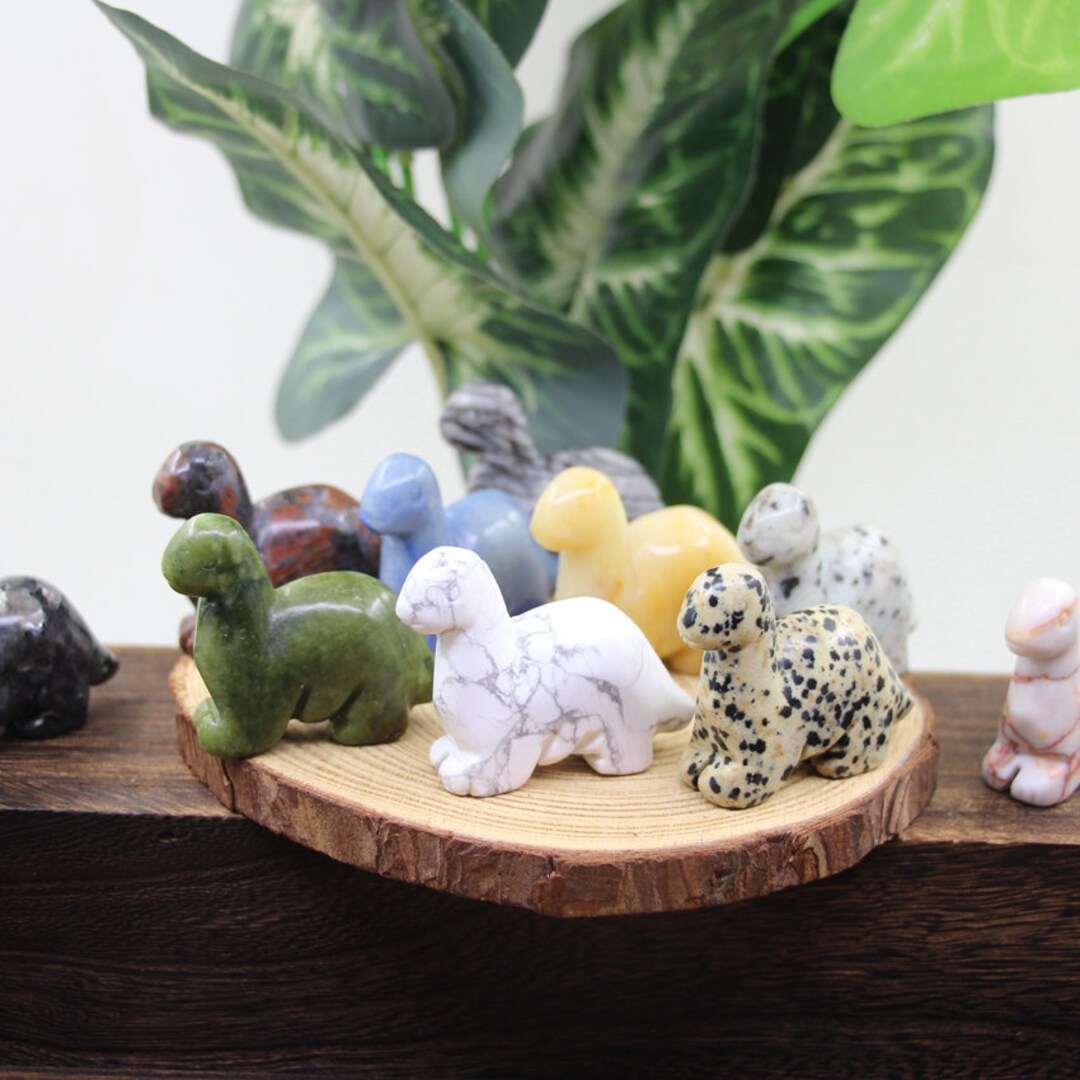 2 Dinosaur Figurine Home Decor Kids Gifts,healing Crystal Quartz ...