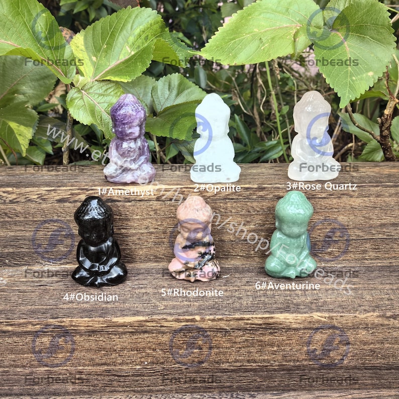 2" Healing Crystal Carved Buddhas Statues,labradorite Meditation Buddha ...