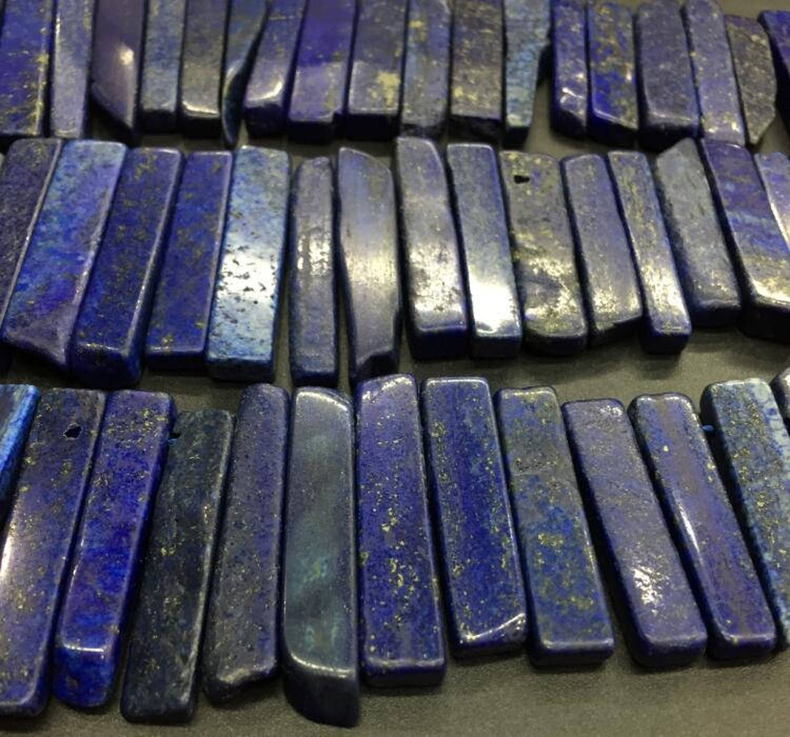 Approx 38pcstop Drilled Natural Lapis Lazuli Freeform Slice - Etsy
