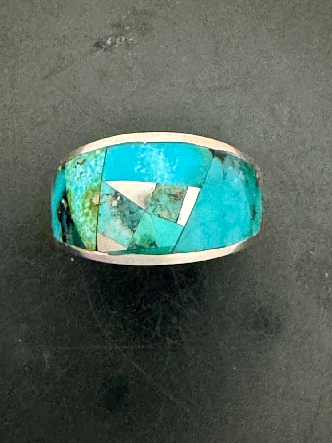 Studio GL Turquoise & Sterling Silver Ring Size 8.5 - Etsy