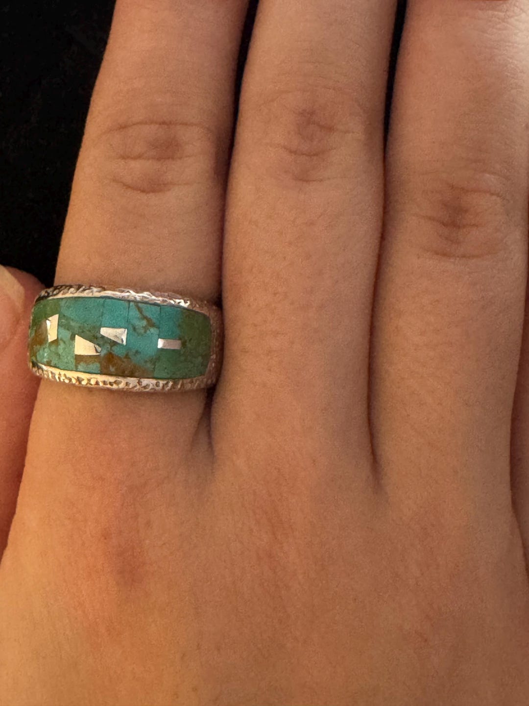 Studio GL Turquoise Sterling Silver Ring Size 9 - Etsy