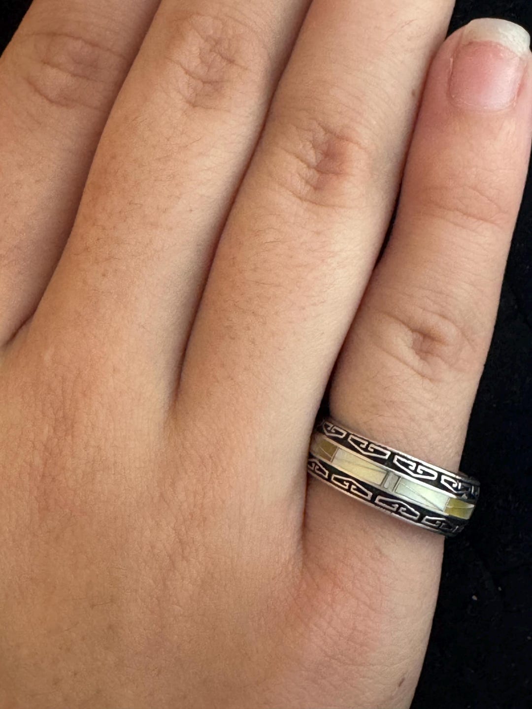 Studio GL Mother of Pearl Sterling Silver Ring Size 7 - Etsy