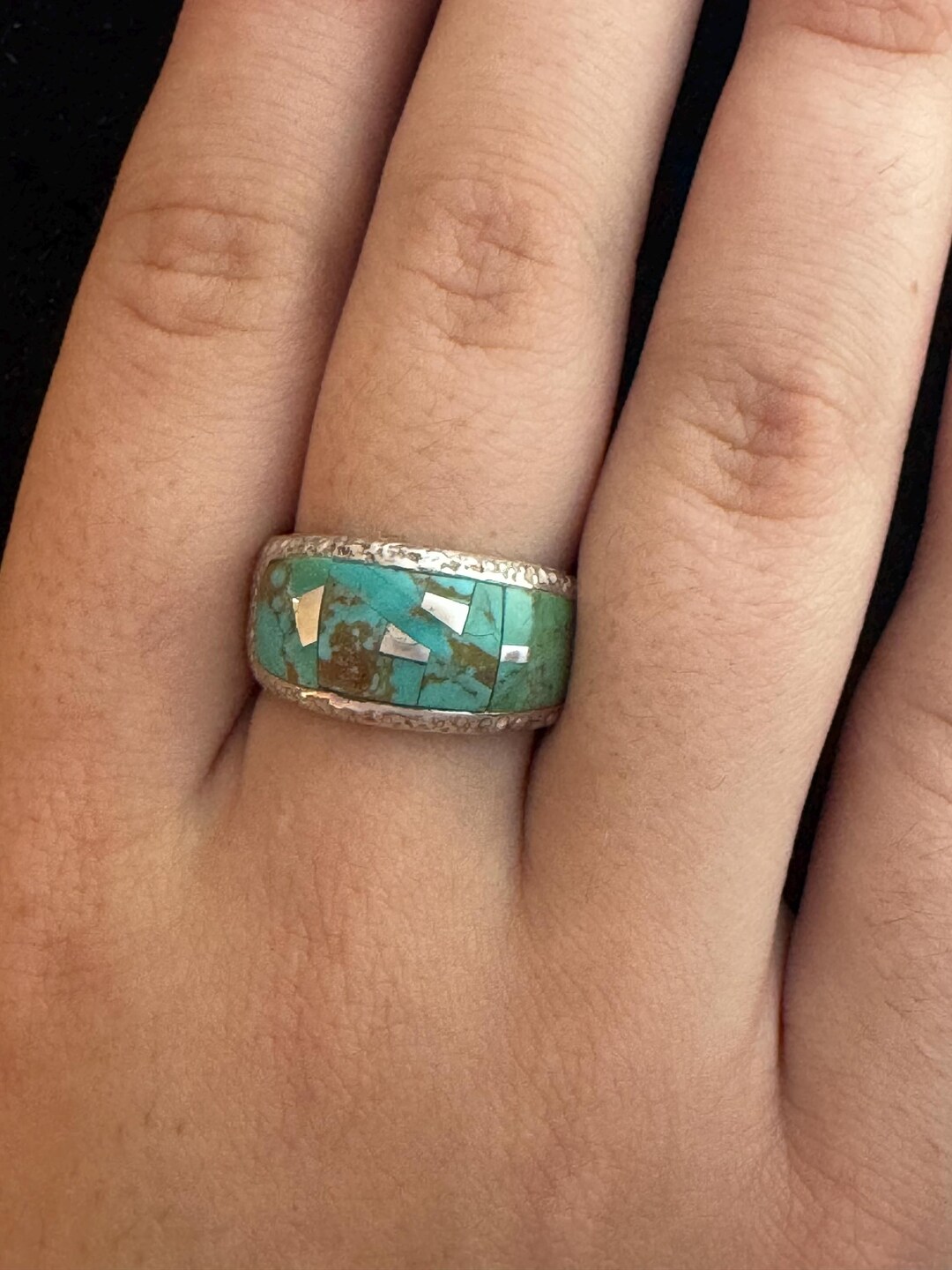 Studio GL Turquoise Sterling Silver Ring Size 8.5 - Etsy