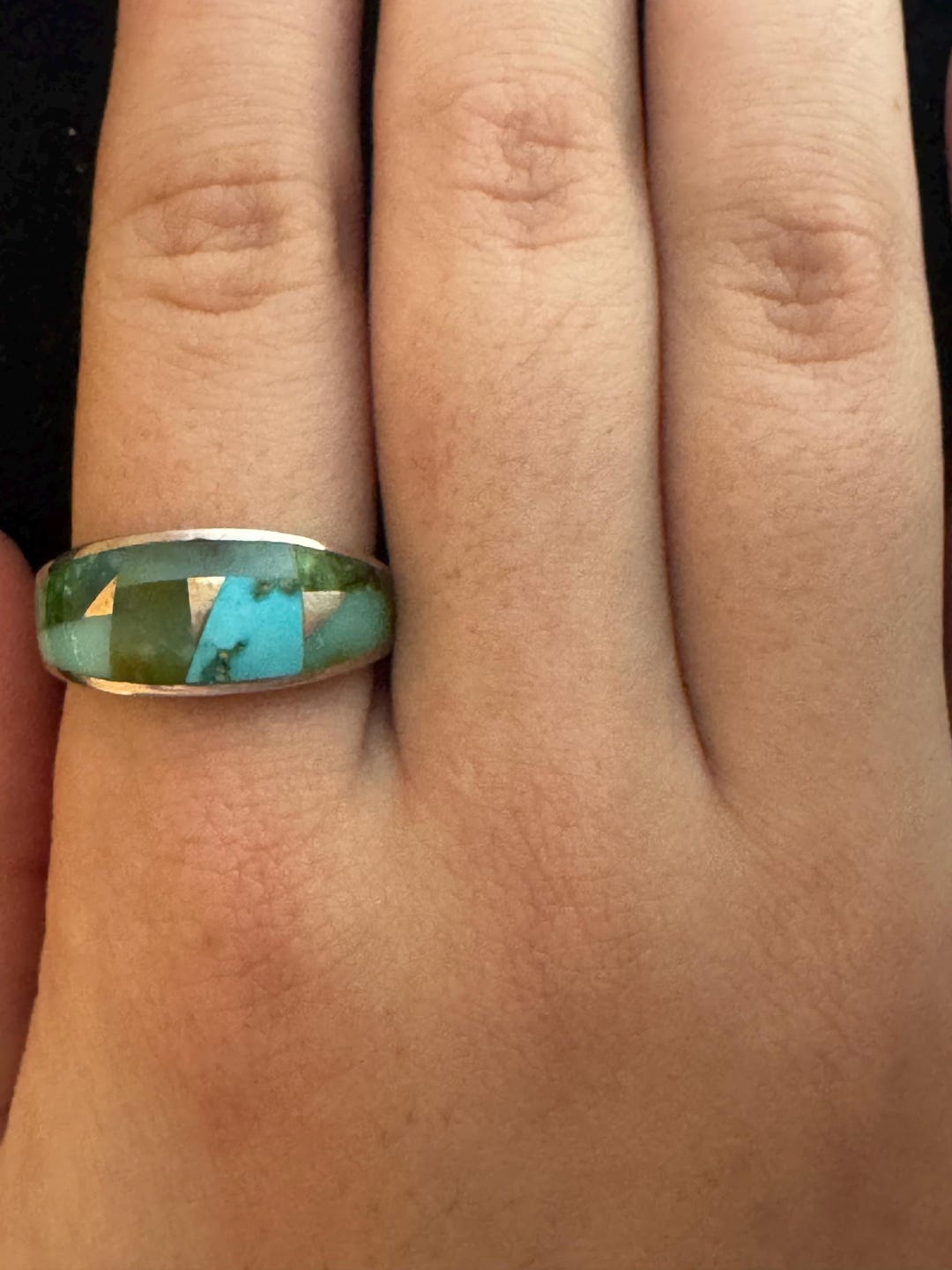 Studio GL Turquoise Sterling Silver Ring Size 9 - Etsy