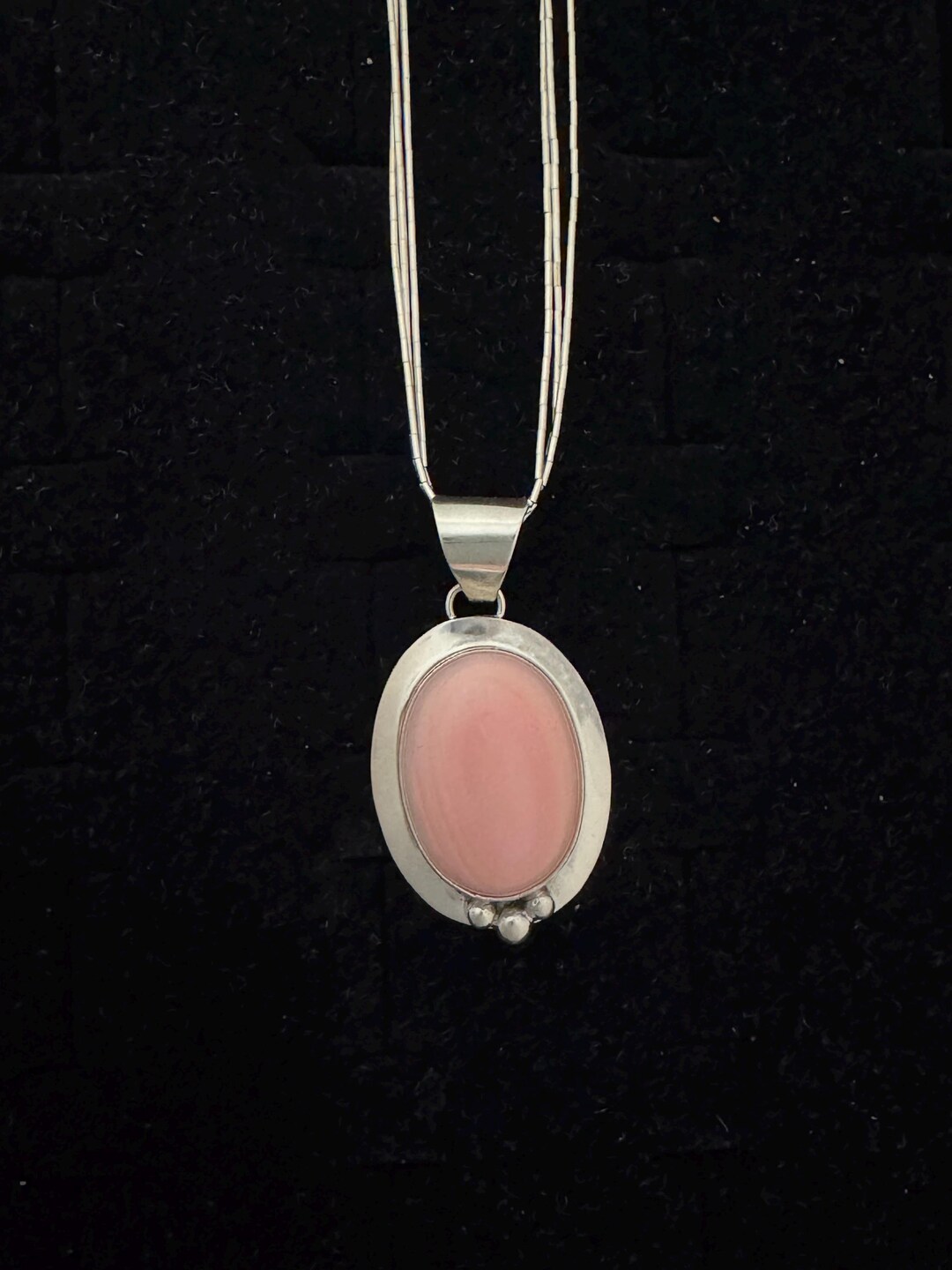 Native American Pink Conch Liquid Silver 24 Inch Necklace - Etsy