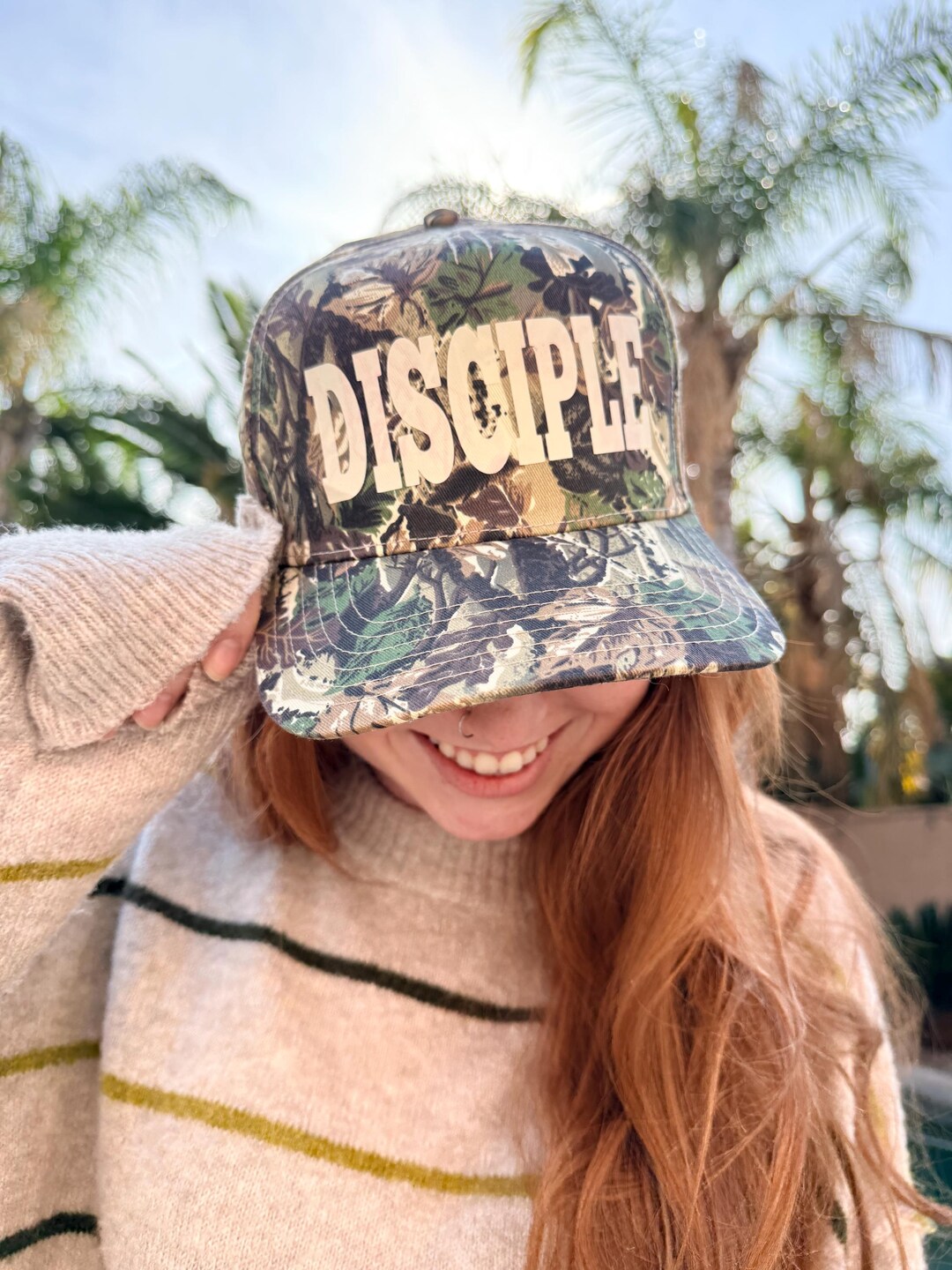 Camouflage Disciple Hat | Christian Faith Cap - Etsy