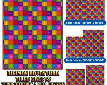 Digimon Adventure Tiled Crests 30 x 60 | Etsy