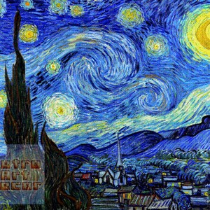 Starry Night for SNES, Pixel Art (16" X 20") - Canvas Wrap Print - Etsy