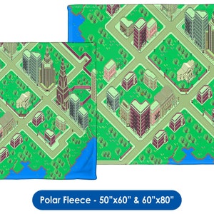 Earthbound, Fourside Map - Throw Blanket / Tapestry Wall Hanging - Etsy