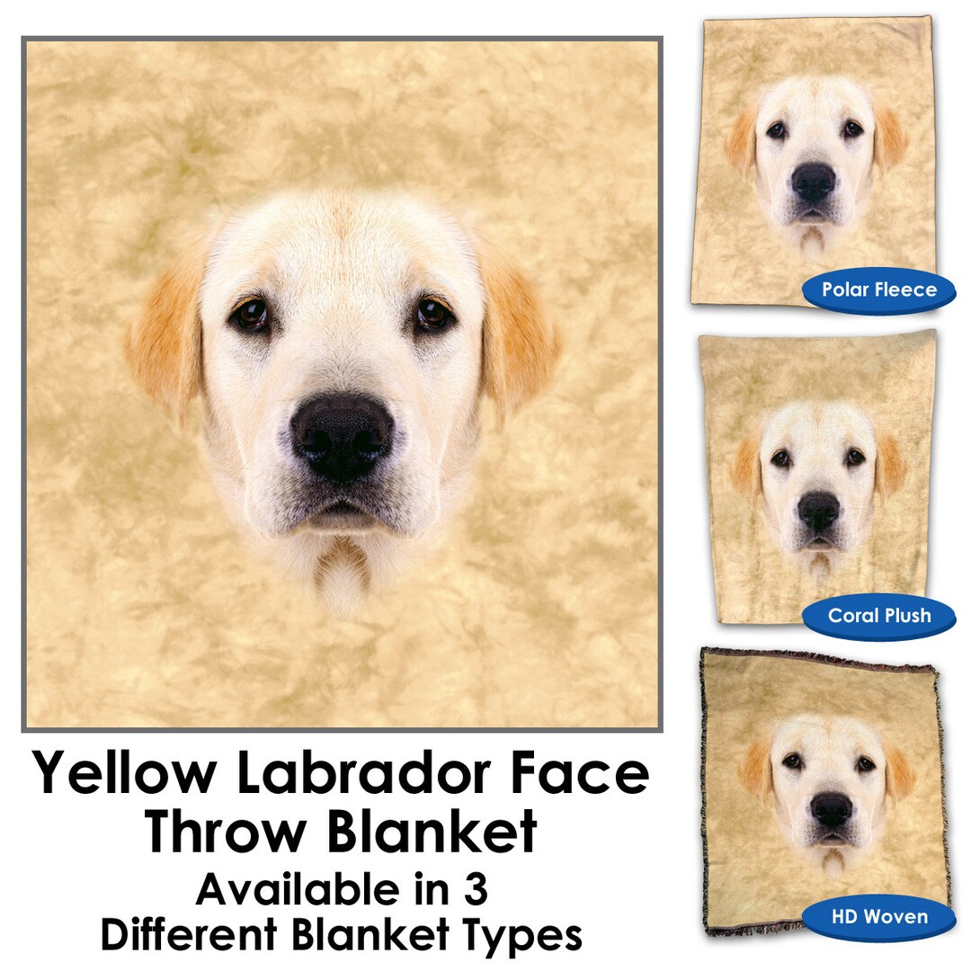 Yellow Labrador Face Throw Blanket / Tapestry Wall Hanging - Etsy